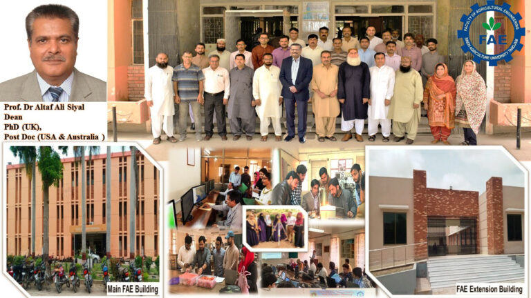 Faculty of Agricultural Engineering and Technology | Sindh Agriculture University, Tandojam